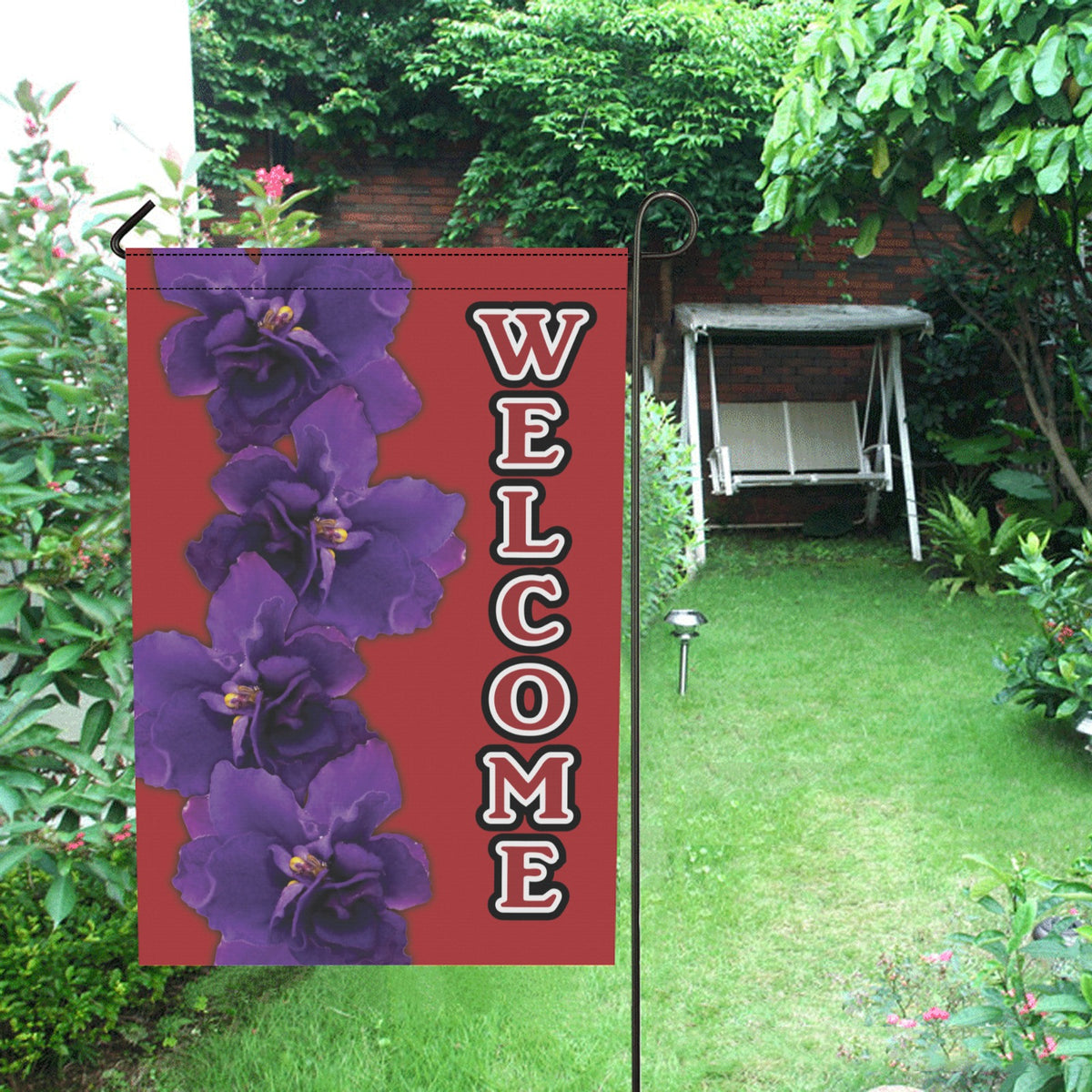 African Violet Small Garden Flag – needthattee